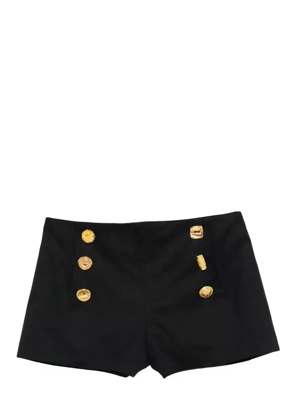 Françoise Button-embellished High-rise Shorts - Black