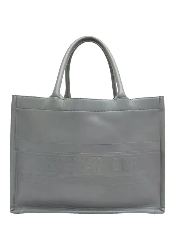 Dior Calfskin Tote Bag - Grey