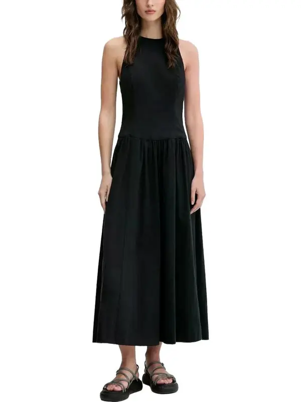 Abercrombie Halterneck A-line Midi Dress - Black