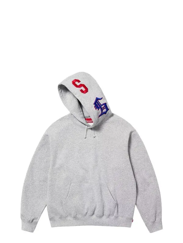 Supreme Logo-detail Hoodie - Grey