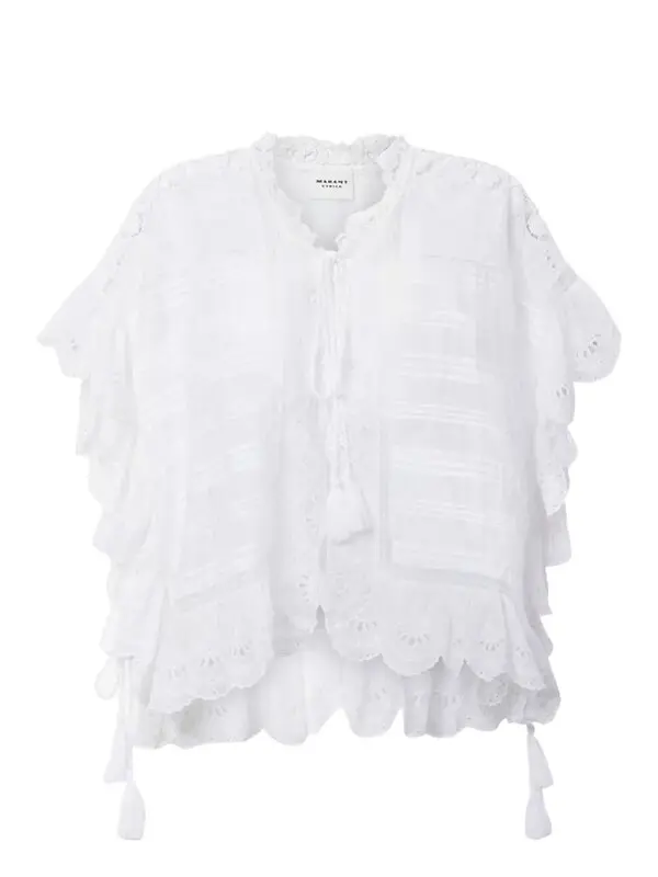 MARANT ETOILE Ruffled Blouse - White