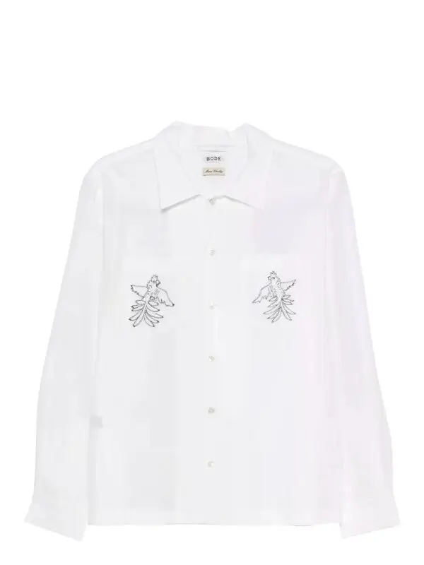 BODE Cockatoo Embroidered Shirt - White