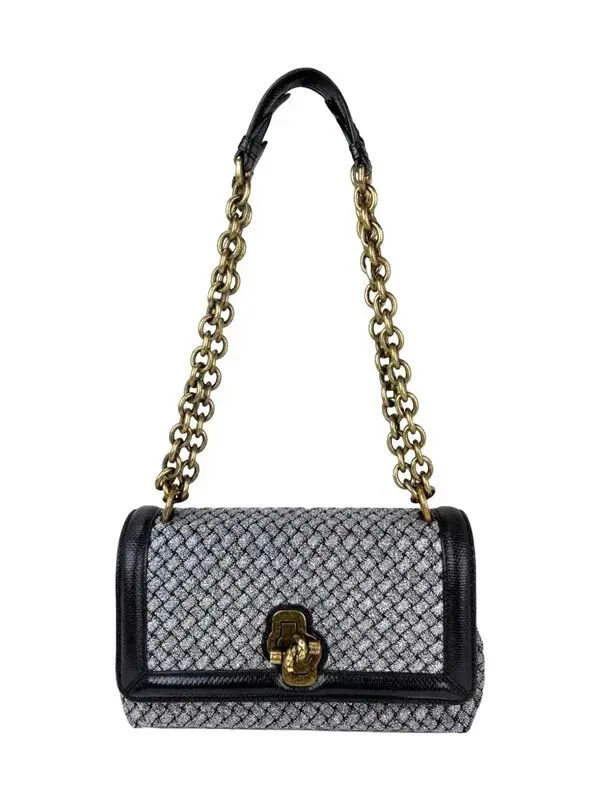 Bottega Veneta Olimpia Metallic Shoulder Bag - Silver