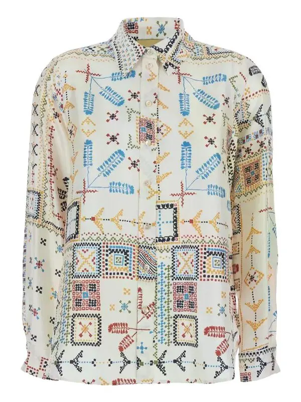Momoni Patterned Shirt - Neutrals