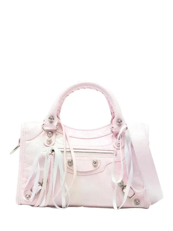 Balenciaga Le City Studded Ribbons Tote Bag - Pink