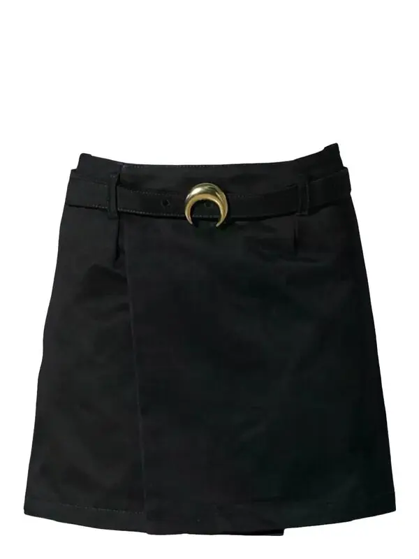 MARINE SERRE Buckle Belted Mini Skirt - Black