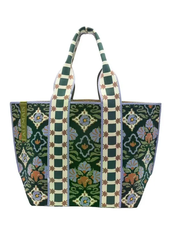 ALEMAIS Floral-patterned Cece Tote Bag - Green