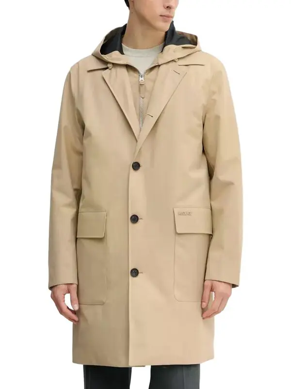 Mackage Mathias Hooded Buttoned Coat - Neutrals