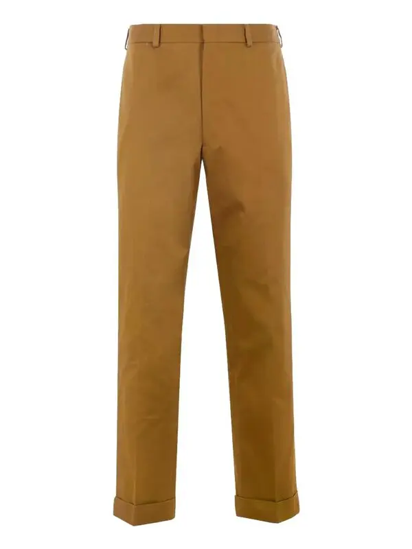 J.PRESS Turn-up Chino Trousers - Brown