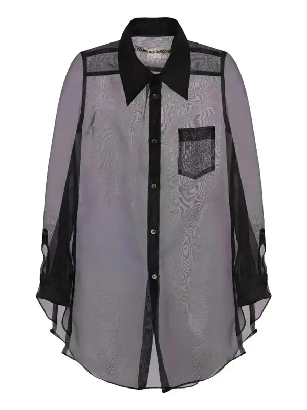 Comme Des Garçons Organza Pocket Shirt - Black