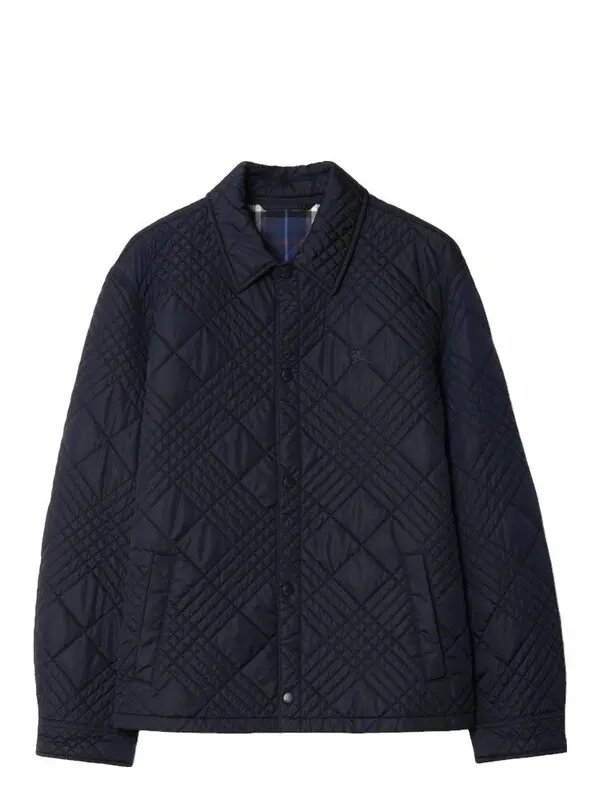 Burberry Micro Check-stitch Ramsey Jacket - Silhouette Blue