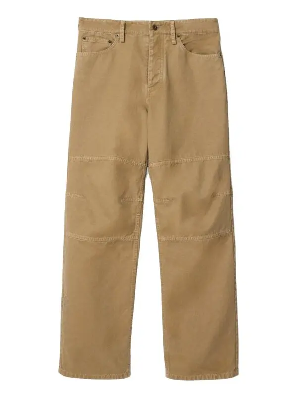 Burberry Cotton Canvas Workwear Trousers - Hebden Brown
