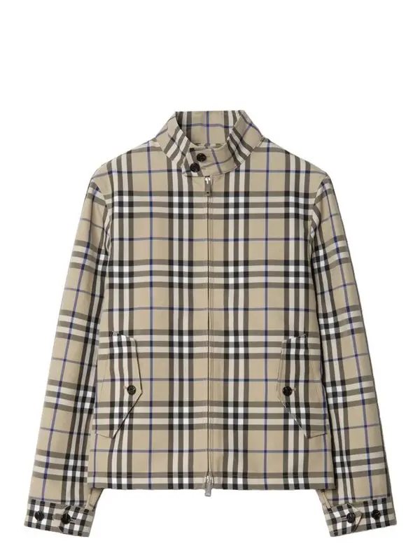 Burberry Check Harrington Jacket - Lichen Beige