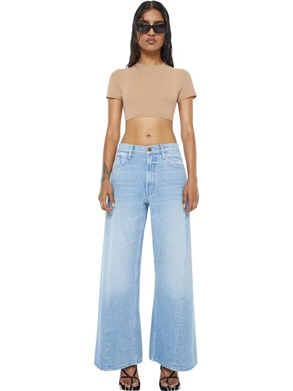 MOTHER The Lil Lemon Twist Sneak Munchies Jeans - Light Blue