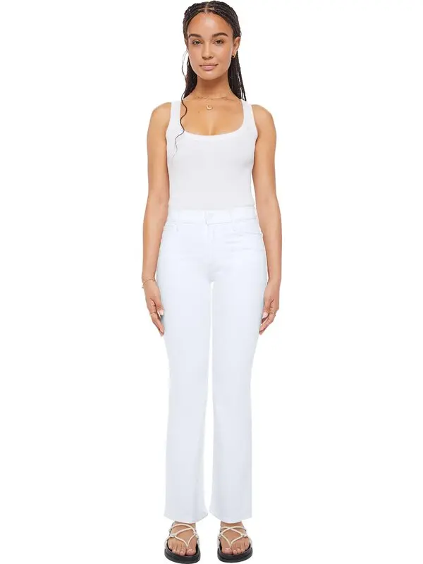MOTHER Petites The Lil Kick It Jeans - White