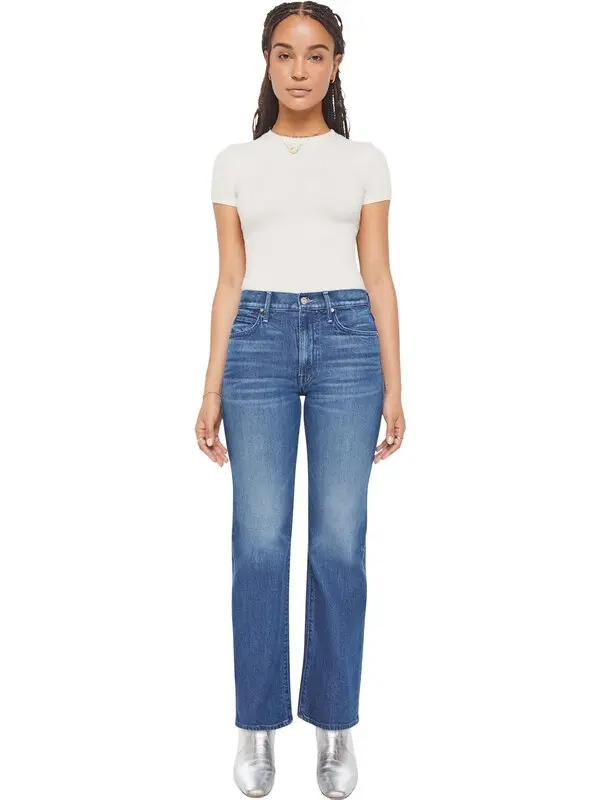 MOTHER The Lil Kick It Straight Leg Jeans - Blue
