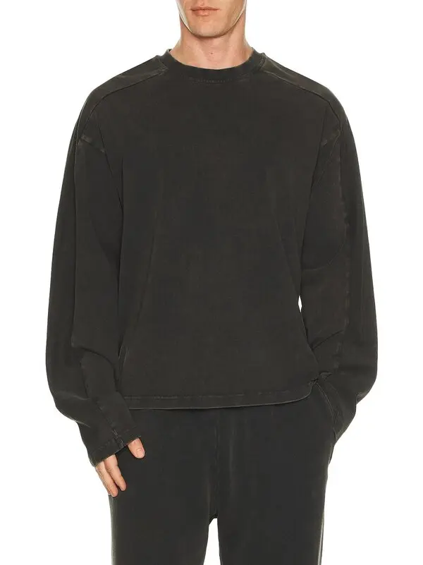 ENTIRE STUDIOS Heavy Long Sleeve Tee - Washed Black