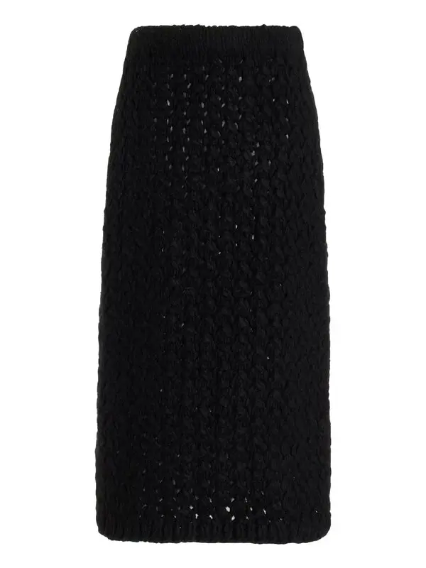 Gabriela Hearst Collin Knit Midi Skirt - Black