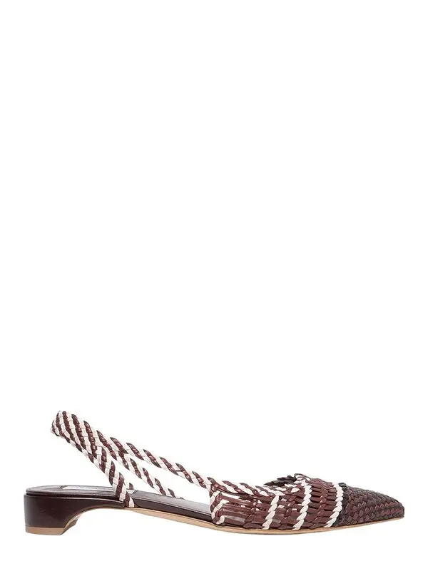 Gabriela Hearst Perro Braided Slingback - Chocolate Multi