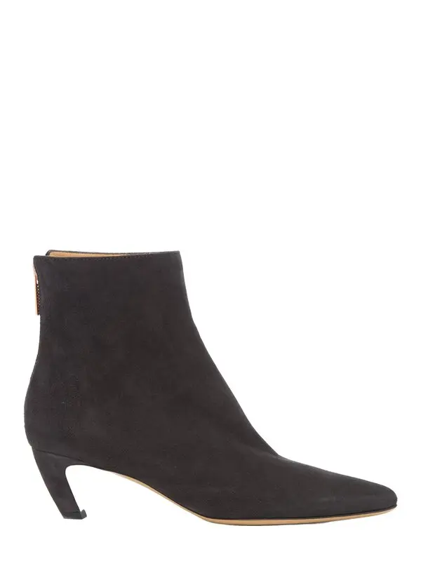 Gabriela Hearst Clayton Suede Ankle Boots - Dark Grey
