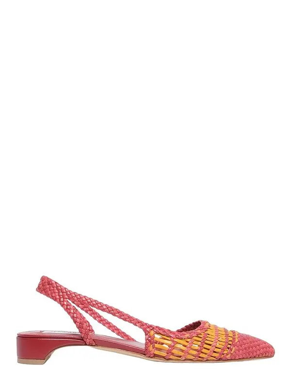 Gabriela Hearst Perro Braided Slingback Shoes - Pink Multi