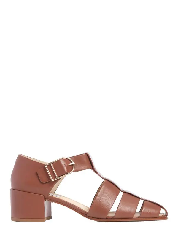 Gabriela Hearst Lyle Block Heel Pump - Cognac