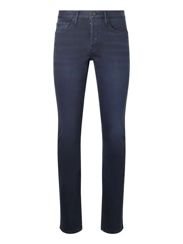 TOM FORD Slim-fit Straight-leg Cotton-blend Corduroy Trousers - Navy