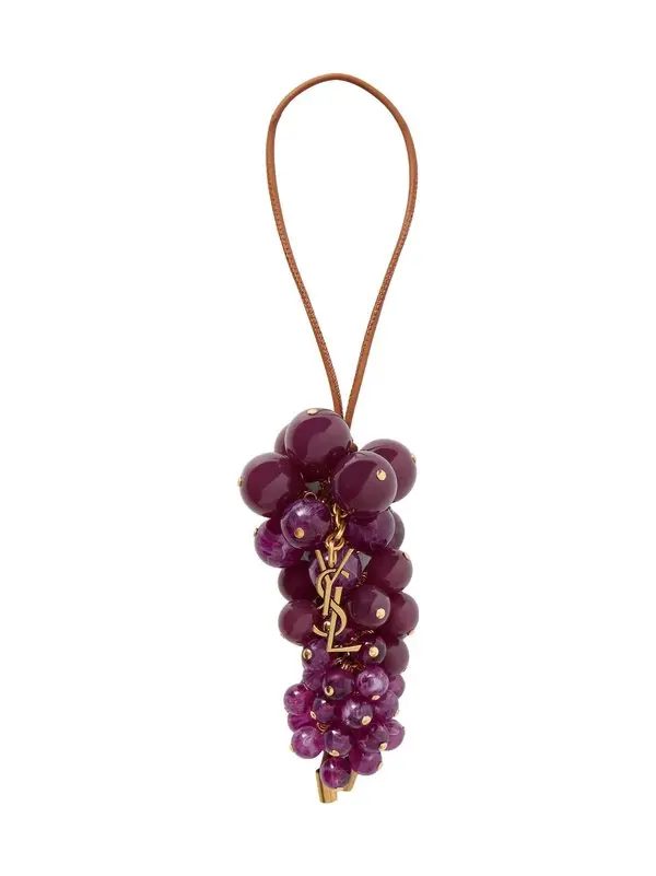 Saint Laurent Grapes Bag Charm - Purple
