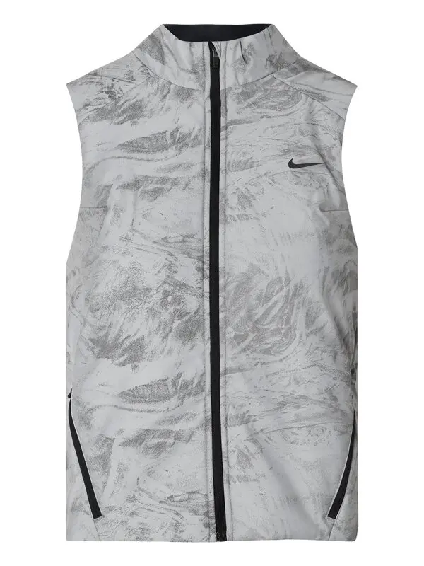 Nike Swift Rubber-trimmed Padded Shell Vest - Silver