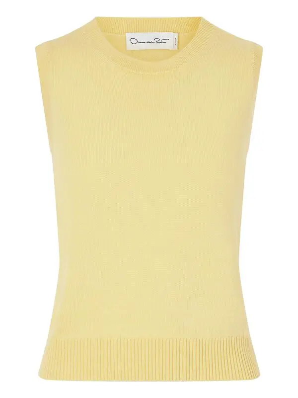 Oscar De La Renta Wool Tank - Yellow