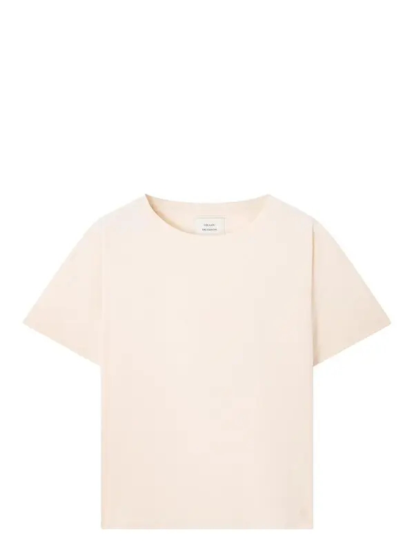 Loulou De Saison Telanto Embroidered Supima Cotton-jersey T-shirt - Pink