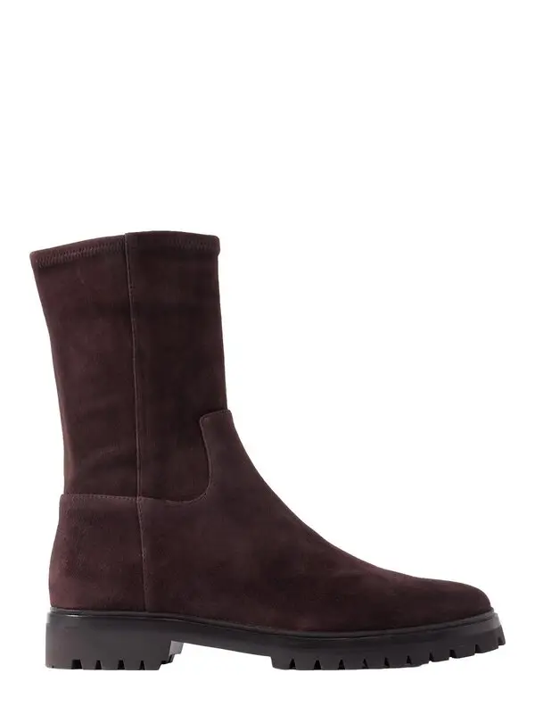 LOEFFLER RANDALL Danny Stretch-suede Ankle Boots - Brown