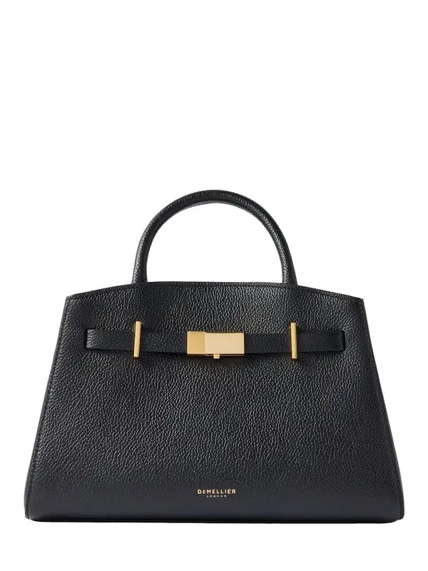 DEMELLIER The Hudson Small Textured-leather Tote - Black