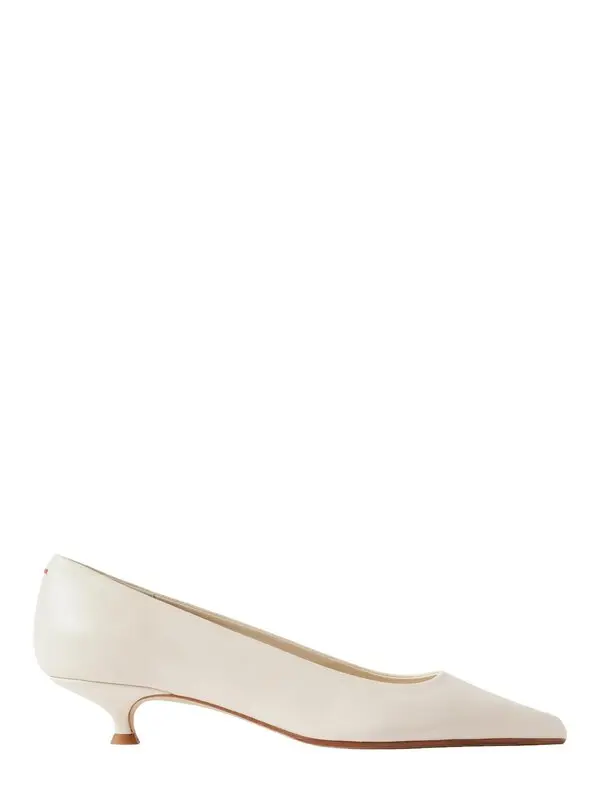 AeydĒ Cari Leather Pumps - Cream