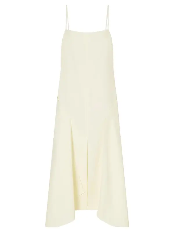 Brandon Maxwell The Darby Crepe Midi Dress - Yellow