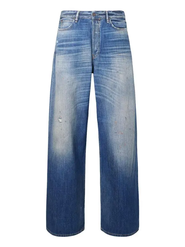 Acne Studios Straight-leg Distressed Jeans - Blue