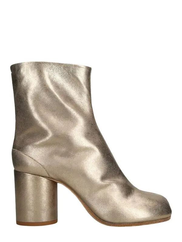 MAISON MARGIELA Metallic Leather Tabi Ankle Boots - Gold