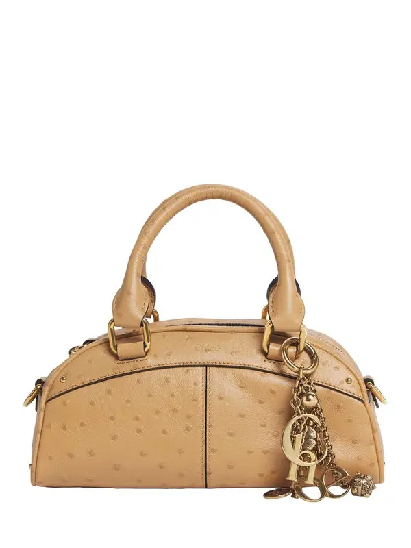 Chloé Small Leather Top-handle Bowling Bag - Brown