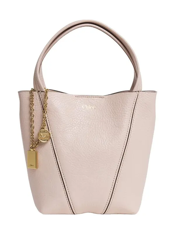 Chloé Small Leather Spin Tote Bag - Pink