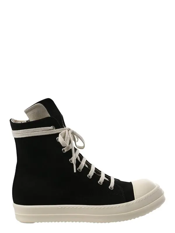 Rick Owens Scarpe Denim Sneakers - Black