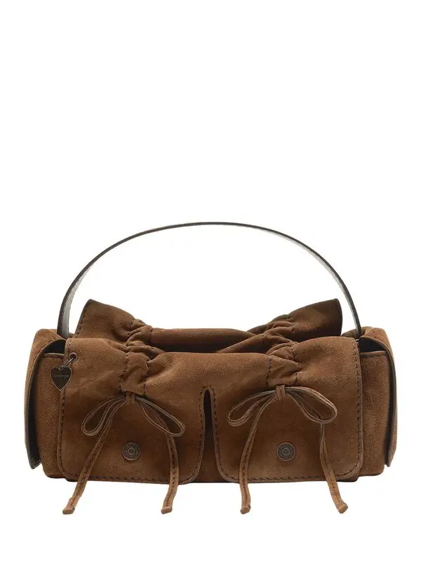 Acne Studios Multipocket Suede Shoulder Bag - Brown