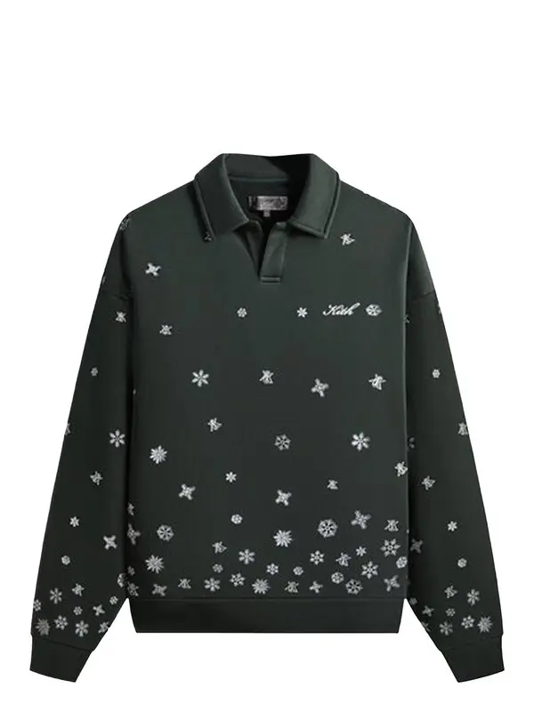 Kith Kithmas Snowflakes Nelson Rugby Pullover Stadium - Green