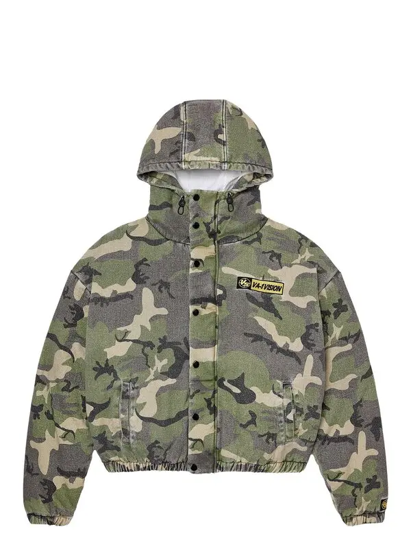 VALE FOREVER Camo Puffer Jacket - Green