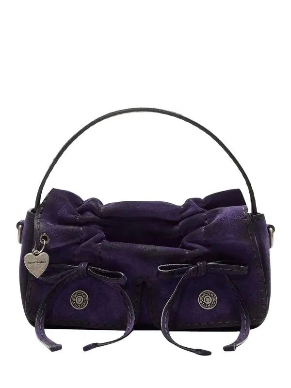 Acne Studios Multipocket Suede Shoulder Bag - Purple