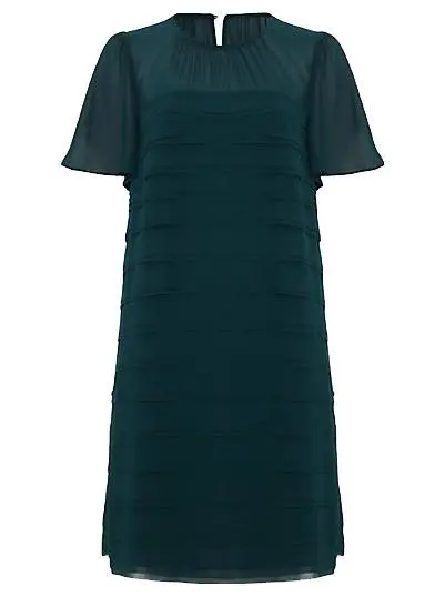 PHASE EIGHT Woven Layered Mini Dress - Teal