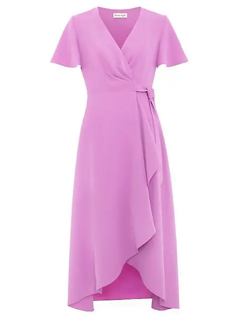 PHASE EIGHT Woven Wrap-front Midi Dress - Lilac