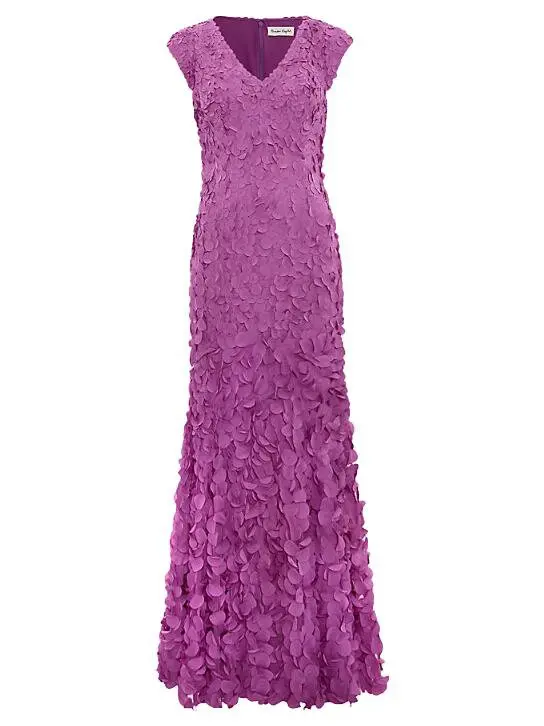 PHASE EIGHT Charlene V-neck Woven Maxi Dress - Purple