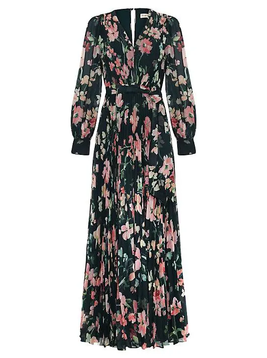 PHASE EIGHT Floral-print Woven Maxi Dress - Teal