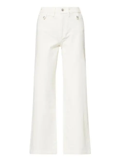 Paige Anessa Wide-leg Denim Jeans - Tonal Ecru