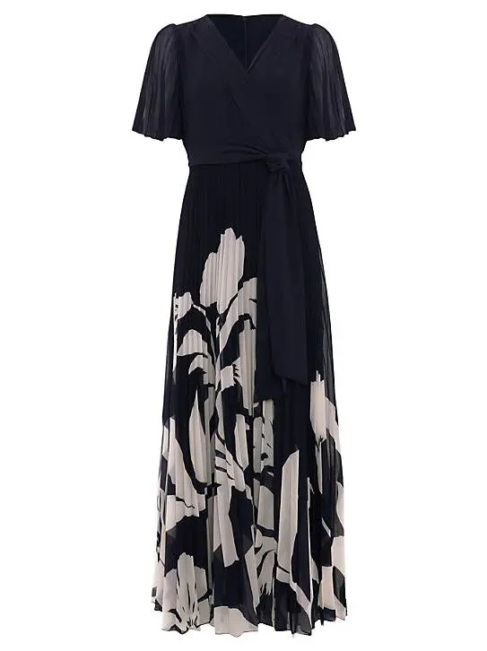 PHASE EIGHT Floral-print Woven Maxi Dress - Navy
